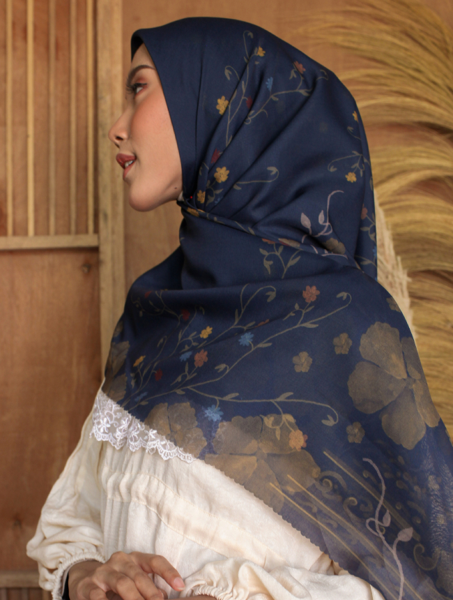 Water Color Navy - Hijab.id