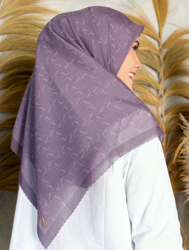 Monogram Signature Purple - Hijab.id